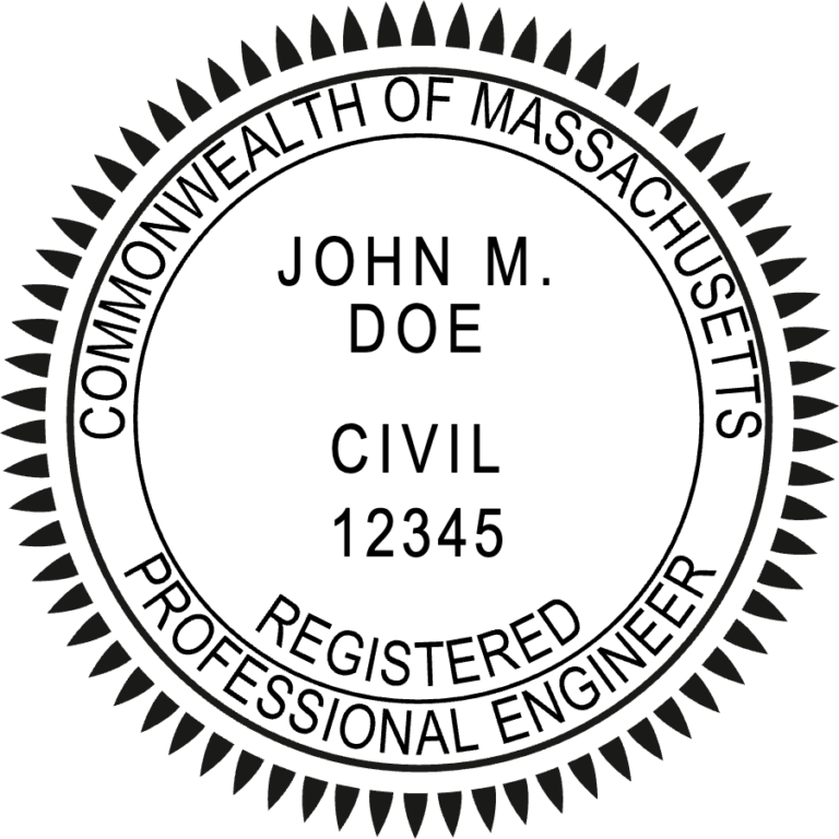 Create a Digital Massachusetts PE Stamp Instantly - 5 File Formats