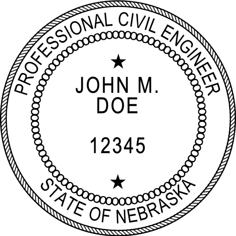 Create a Digital Nebraska PE Stamp Instantly - 5 File Formats