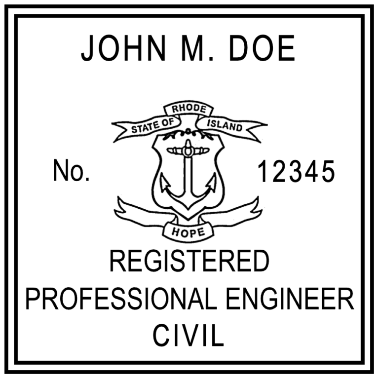 Create a Digital Rhode Island PE Stamp Instantly - 5 File Formats